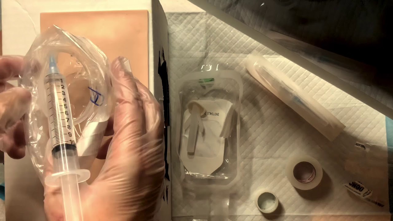 IV insertion competency demonstration - minimal talking from above ...