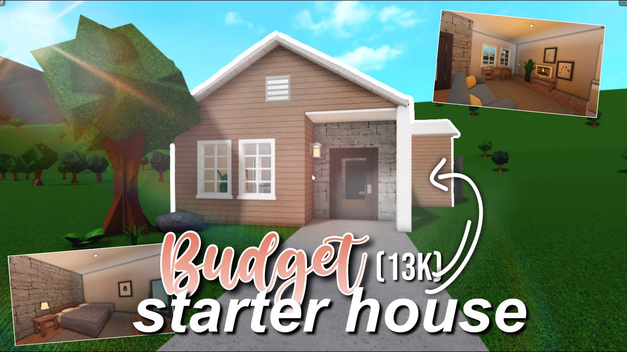 BUDGET STARTER HOUSE 13K (tutorial) | ROBLOX Bloxburg - YouTube