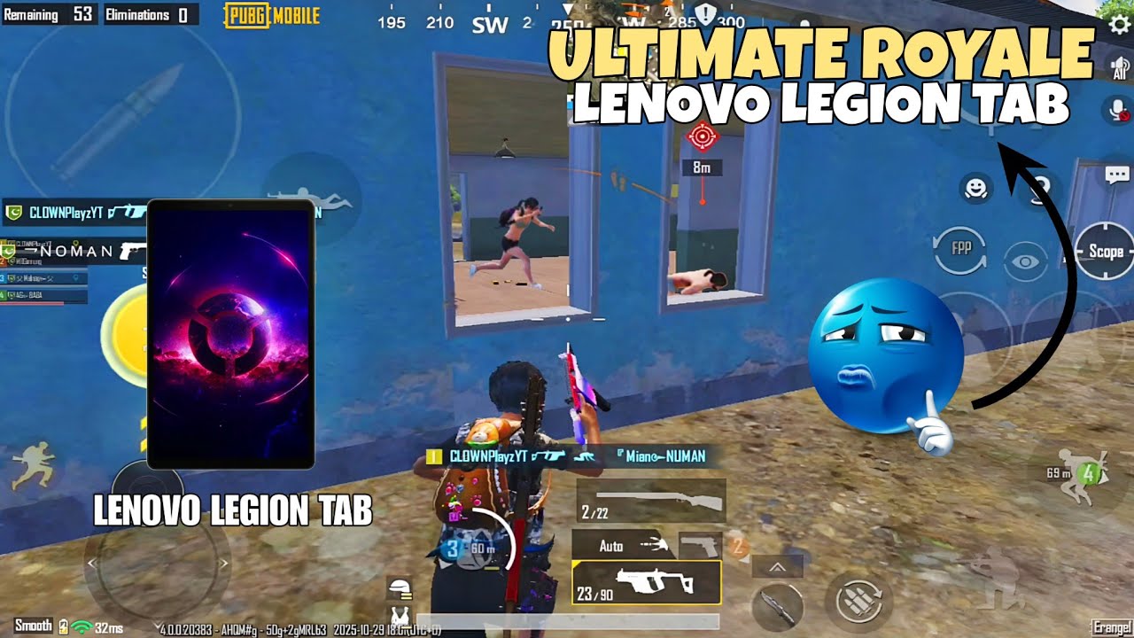 Ultimate Royale test on Lenovo legion tab | security risk solved | Pubg ...