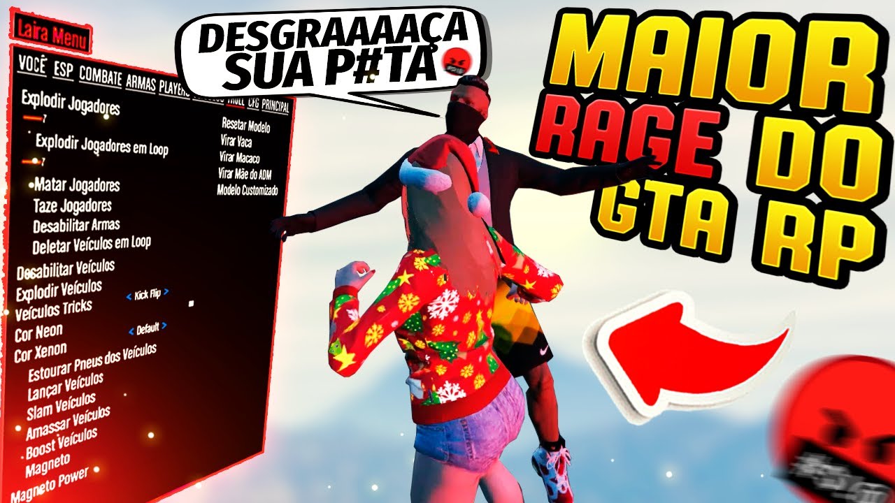 O MAIOR RAGE DE MOD MENU NO GTA RP - YouTube