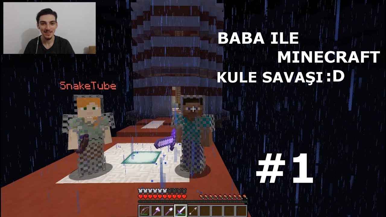 BABAM İLE MİNECRAFT KULE SAVAŞI ?! - BABA OĞUL OYUN - YouTube