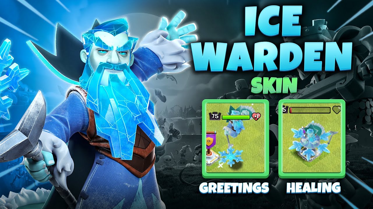 Ice Warden Skin Animation in Clash of Clans | Ice Warden Review - YouTube