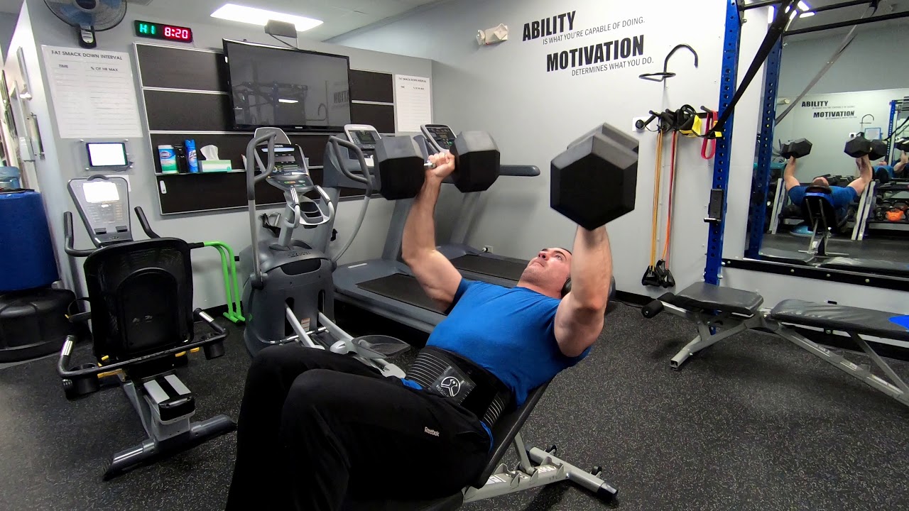 High Incline Dumbbell Press 100's x 13 MECHANICAL DROPSET. - YouTube