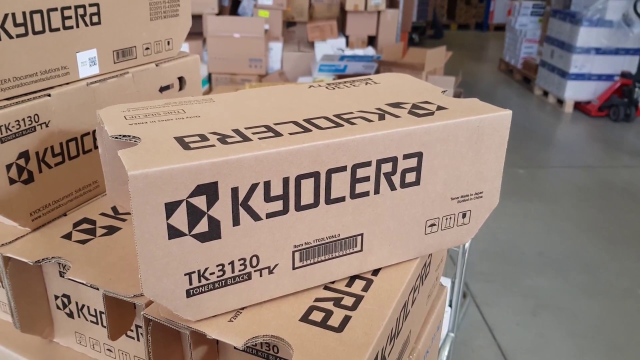 Kyocera Toner TK-3130 toner kit (1T02LV0NL0) Close Look - YouTube