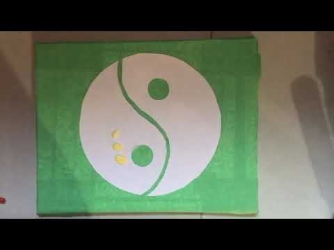 DOUBLE EXPOSURE ying yang easy painting / relaxing / satisfying tape ...