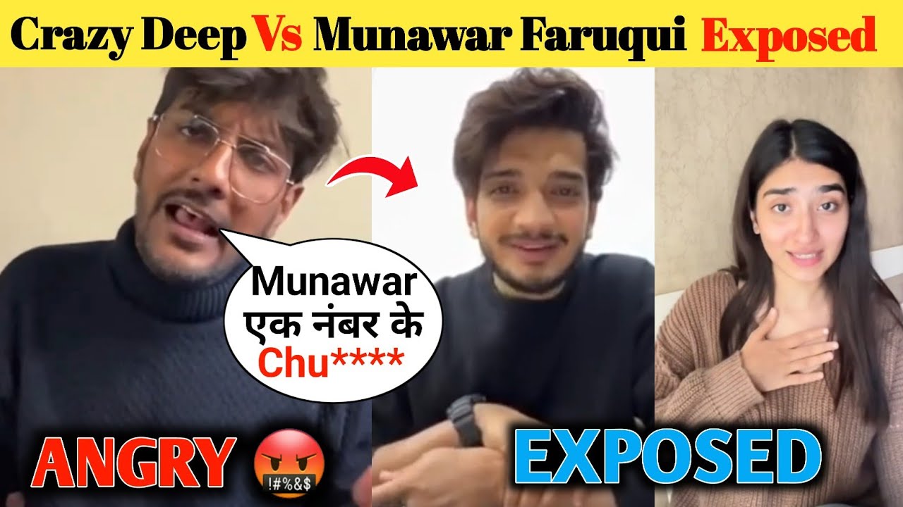 Crazy Deep EXPOSED Munawar Faruqui 😲| Crazy Deep vs Munawar Faruqui Exposed 🤬| Munawar ...