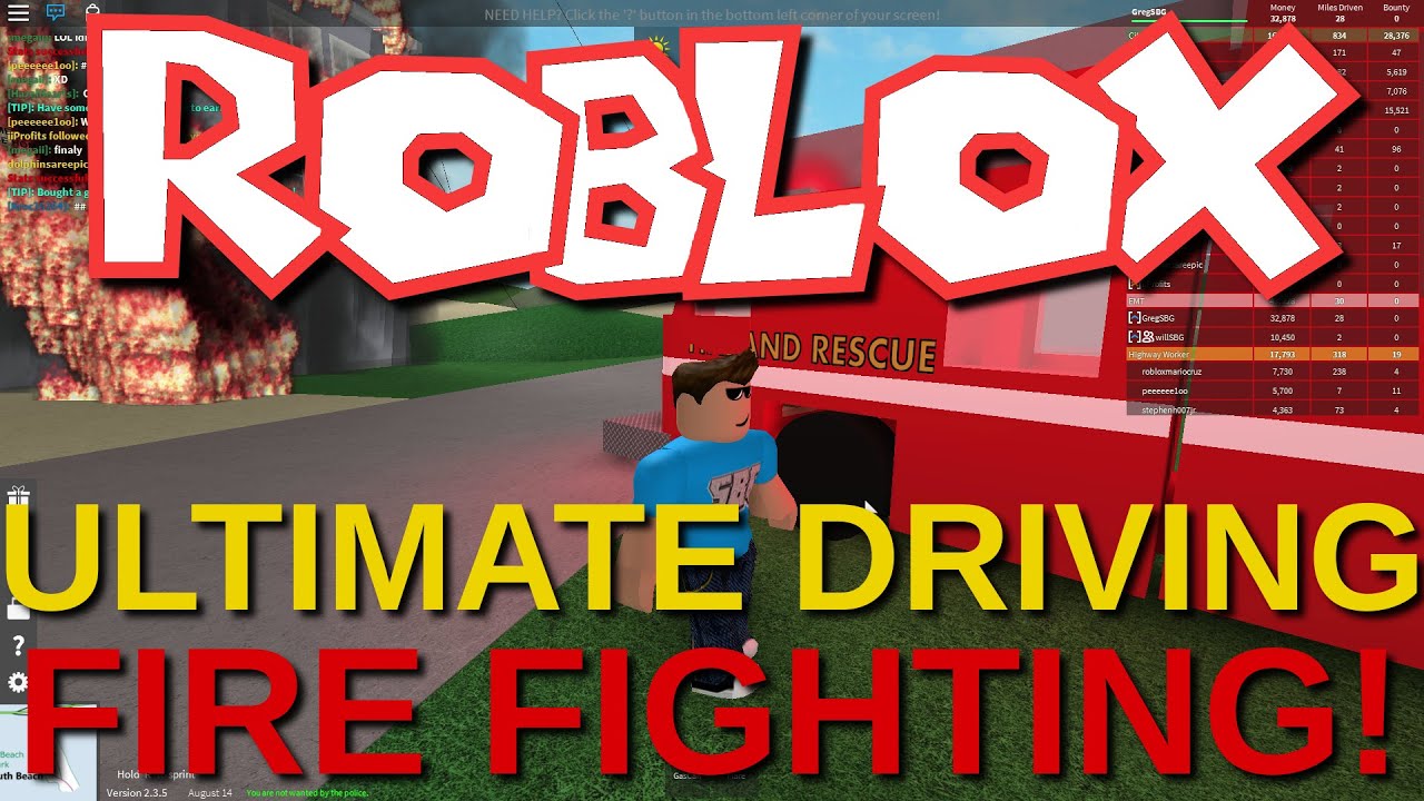 Greg, Nick, and Will Play Roblox - Ultimate Driving - Fire Fighting ...