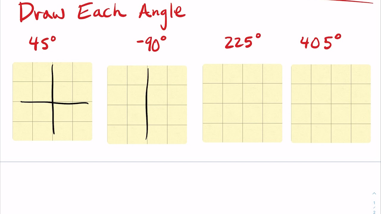 1.1.2 How to Draw an angle given the degree - YouTube