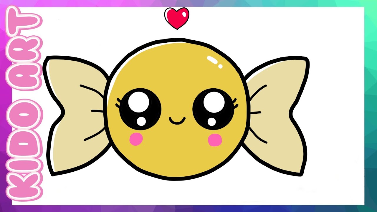 How To Draw A Cute Candy - YouTube