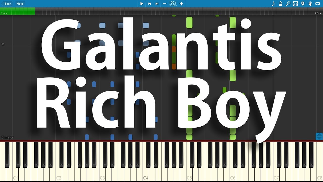 Galantis - Rich Boy | Synthesia Piano Cover - YouTube