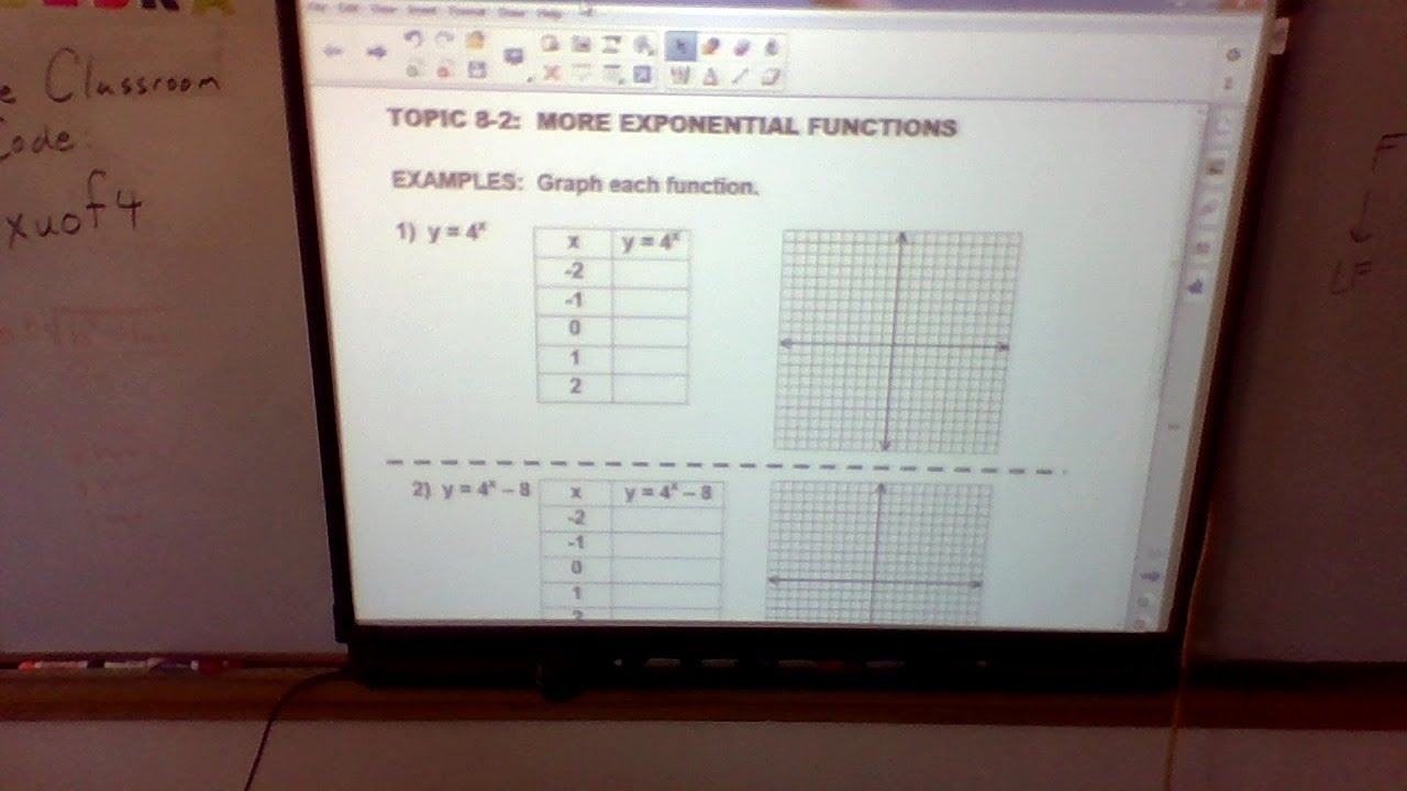 Algebra 1: Lesson 8-2: More Exponential Functions - YouTube