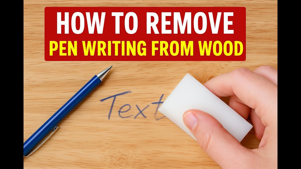 How to Remove Pen Ink from Wood Without Damaging the Finish - YouTube