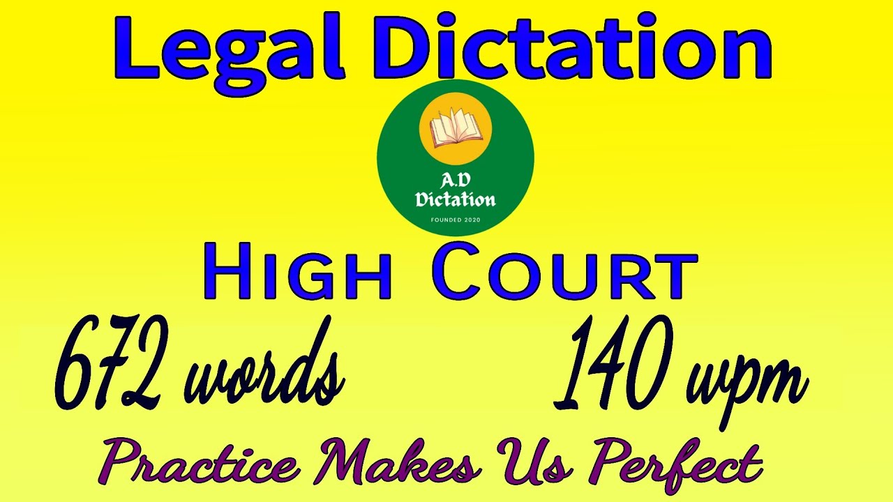 140 wpm English Shorthand Dictation || High Court Dictation || likho ...