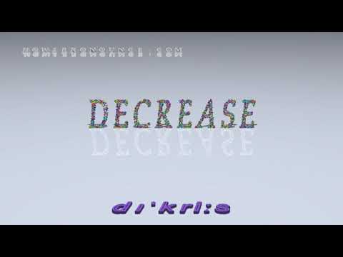 decrease - pronunciation + Examples in sentences and phrases - YouTube