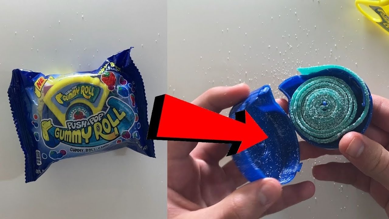 What’s inside of a Push Pop Gummy Roll? - YouTube