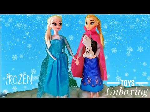 FROZEN Elsa Anna and Olaf Dolls Unboxing KARLAR ÜLKESİ