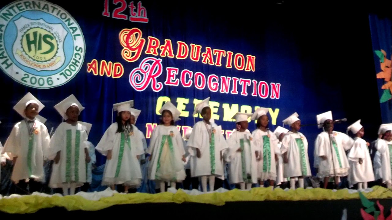 Hamza International School Kindergarten Graduation 2017 - YouTube