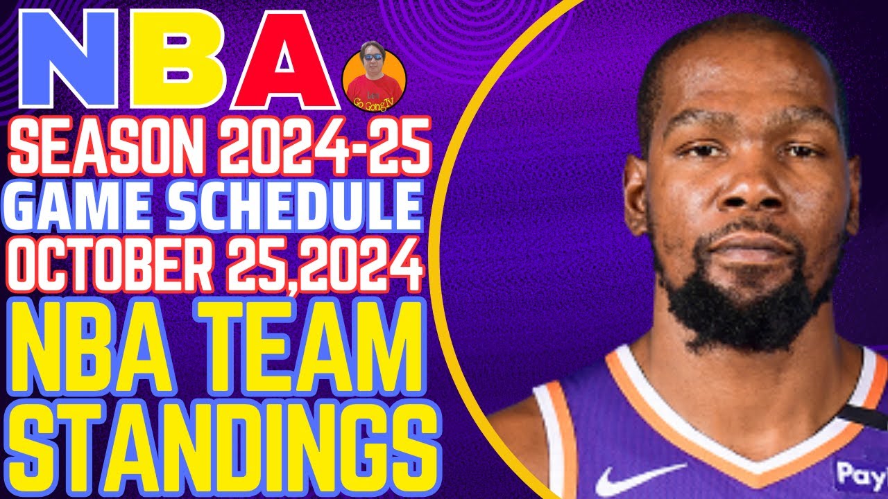 NBA LATEST TEAM STANDINGS OCTOBER 24,2024|KEVIN DURANT 25 POINTS 7 ...