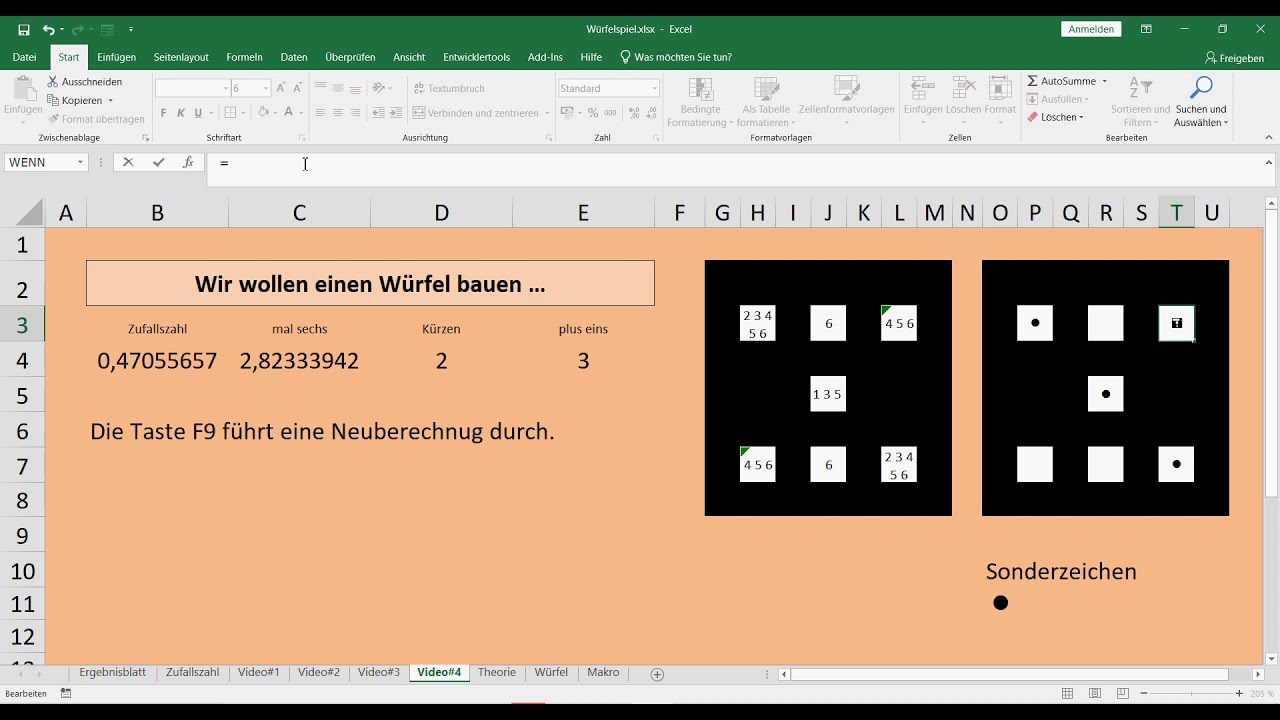 Mit Excel einen Würfel bauen Vol 5 - YouTube