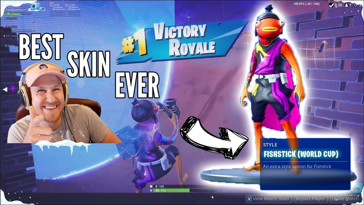 NEW FISHSTICK WORLD CUP SKIN-Solo Squad W & Clutch Wins: Fortnite ...