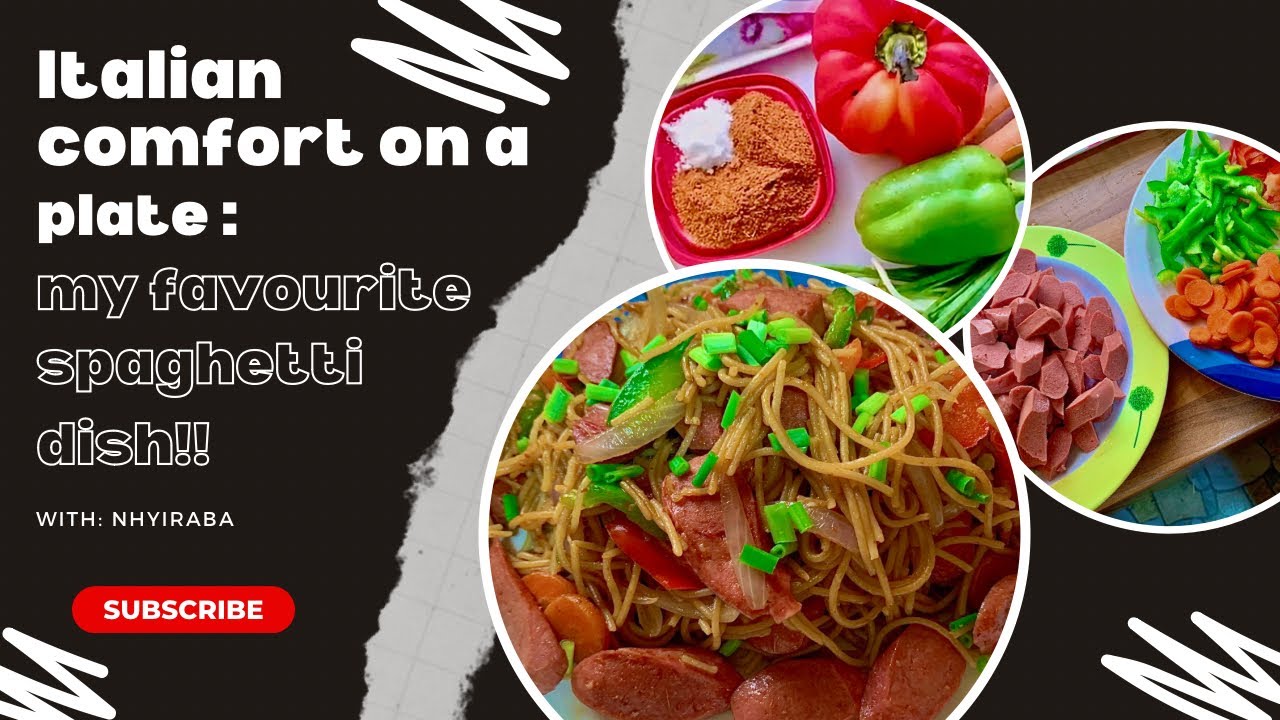 SPICY SAUSAGE SPAGHETTI .||. GHANAIAN POPULAR STREET FOOD 🍲 - YouTube