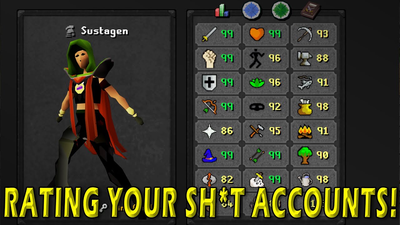 Roasting My Viewers DISGUSTING Oldschool Runescape Accounts! - YouTube