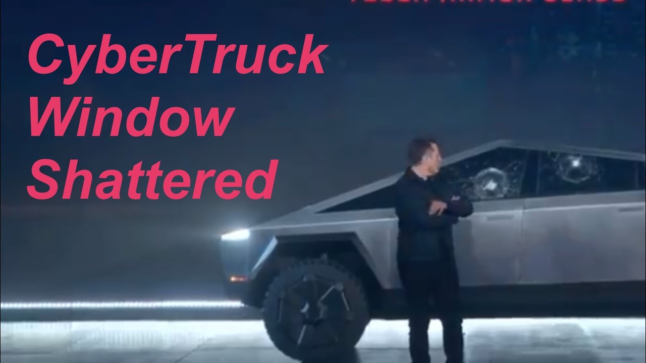 Tesla Cybertruck Glass Shattered - YouTube