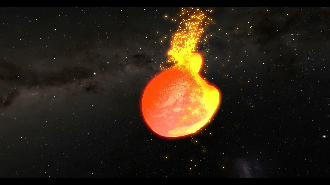 even even more advanced theia collision (1m particles) - YouTube