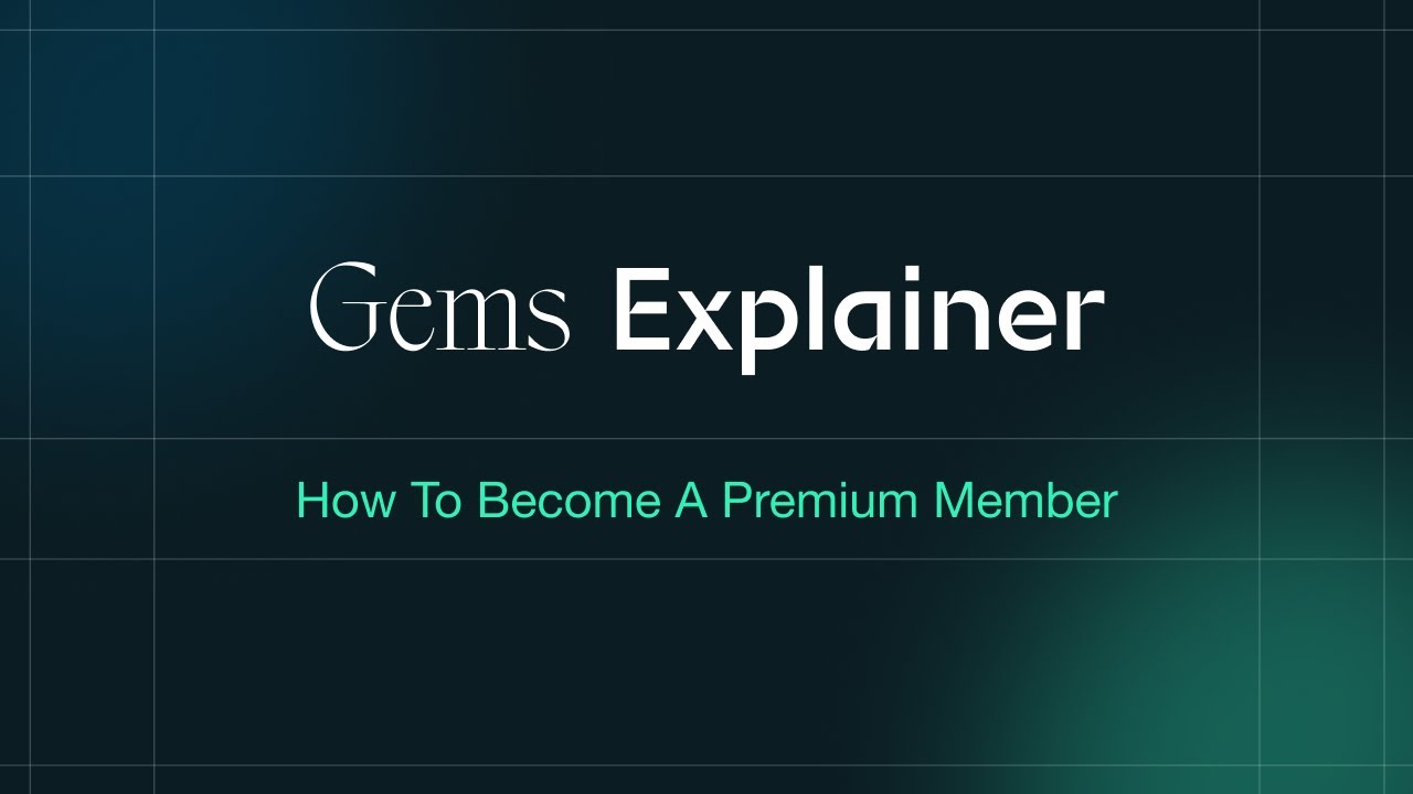 How to become a Gems Premium member - YouTube