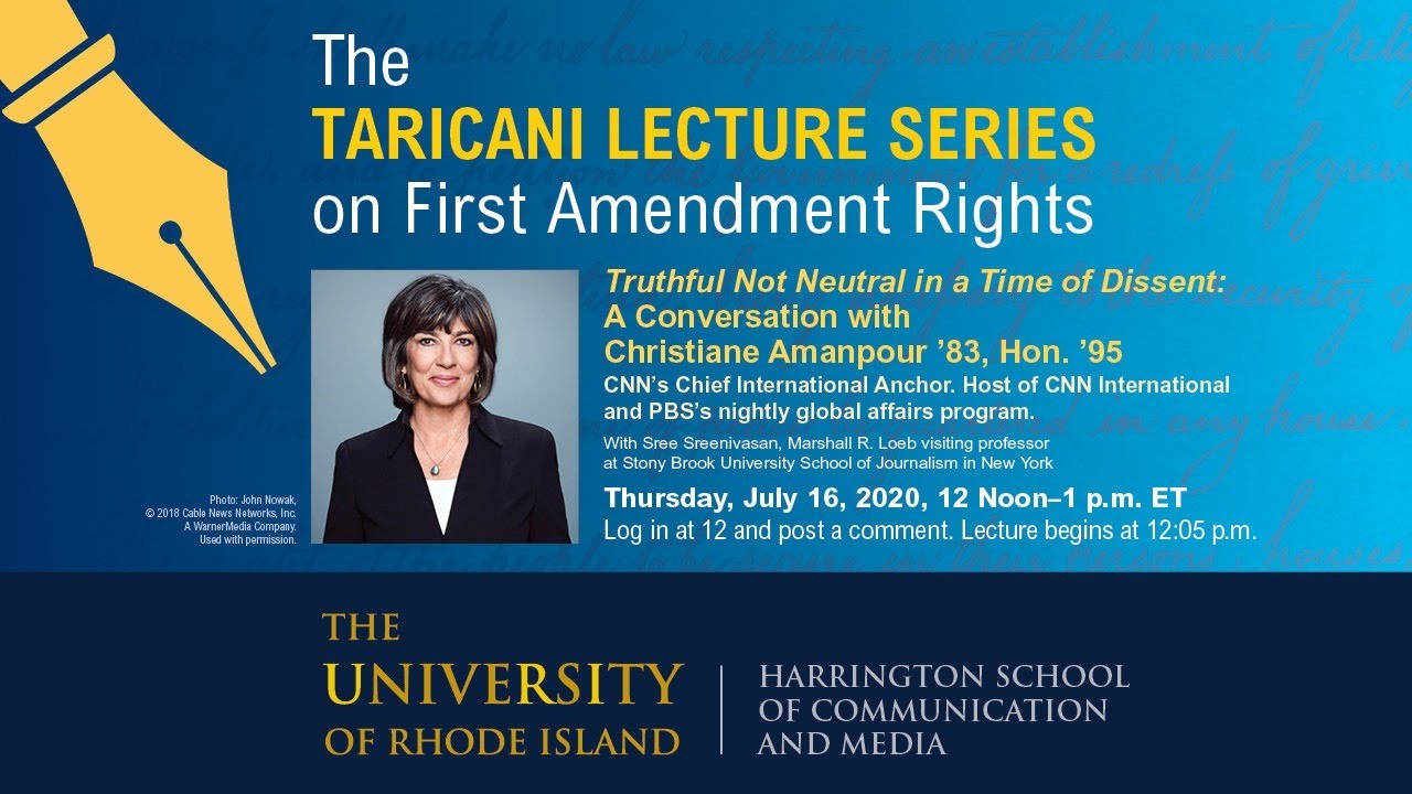 The Taricani Lecture Series: A Conversation with Christiane Amanpour # ...