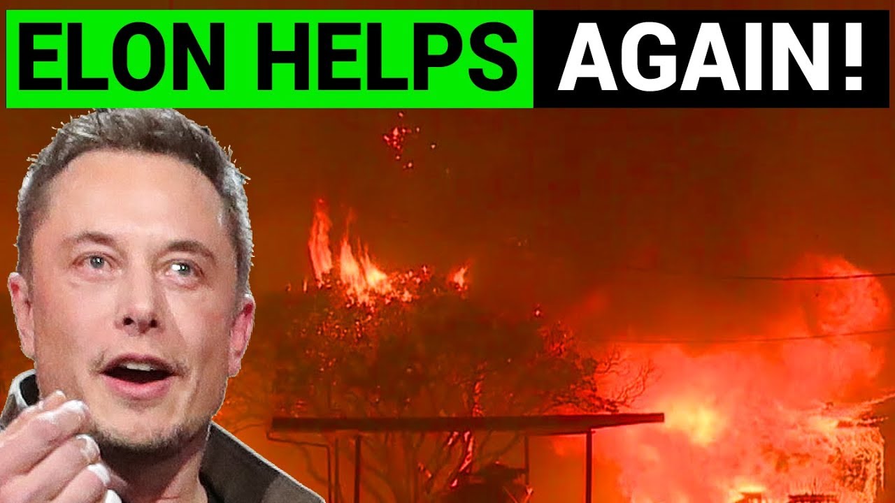 Elon Musk Helps Tesla Owners with California Wildfire Evacuation - YouTube