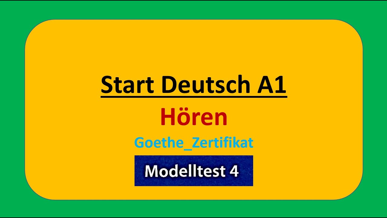 Hören A1 || Start Deutsch A1 Hören modelltest mit Lösung am Ende || Vid ...