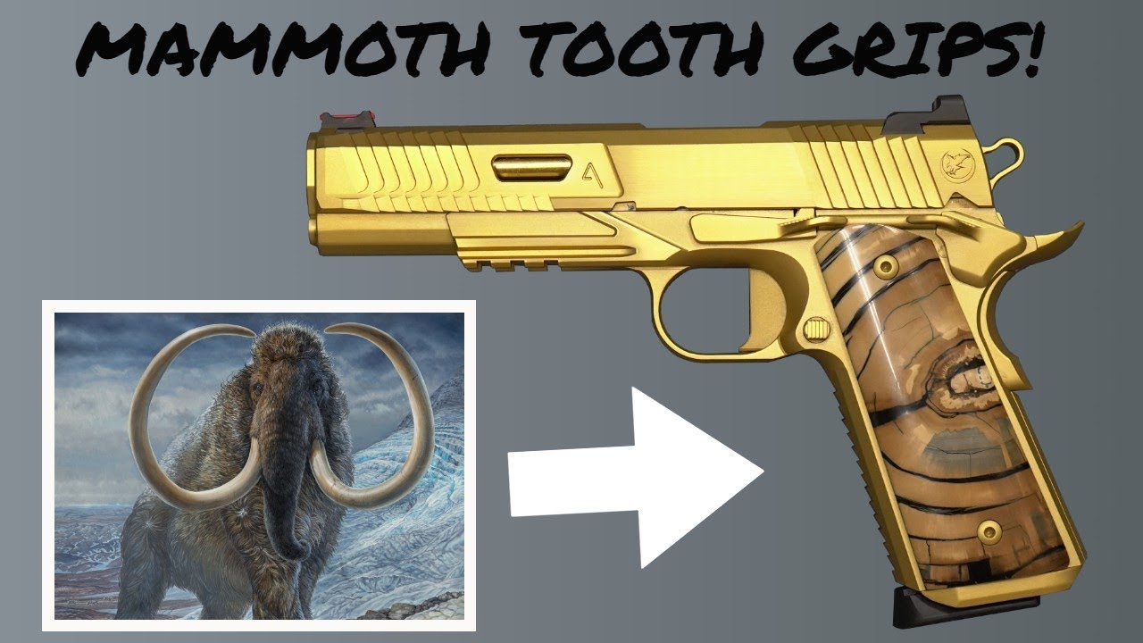 Nighthawk Custom M1911 | 24k Gold & Grips Made From Woolly Mammoth ...