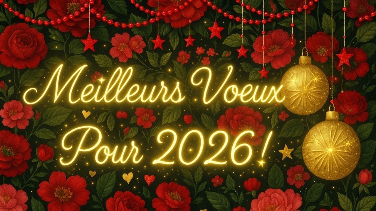 MEILLEURS VOEUX 2025 - Jolie carte de vœux à partager - YouTube