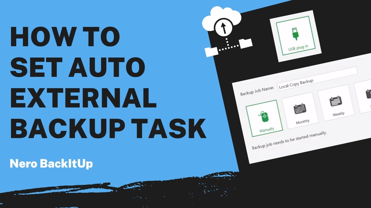 How to Set Auto External Backup Task | Nero BackItUp Tutorial - YouTube