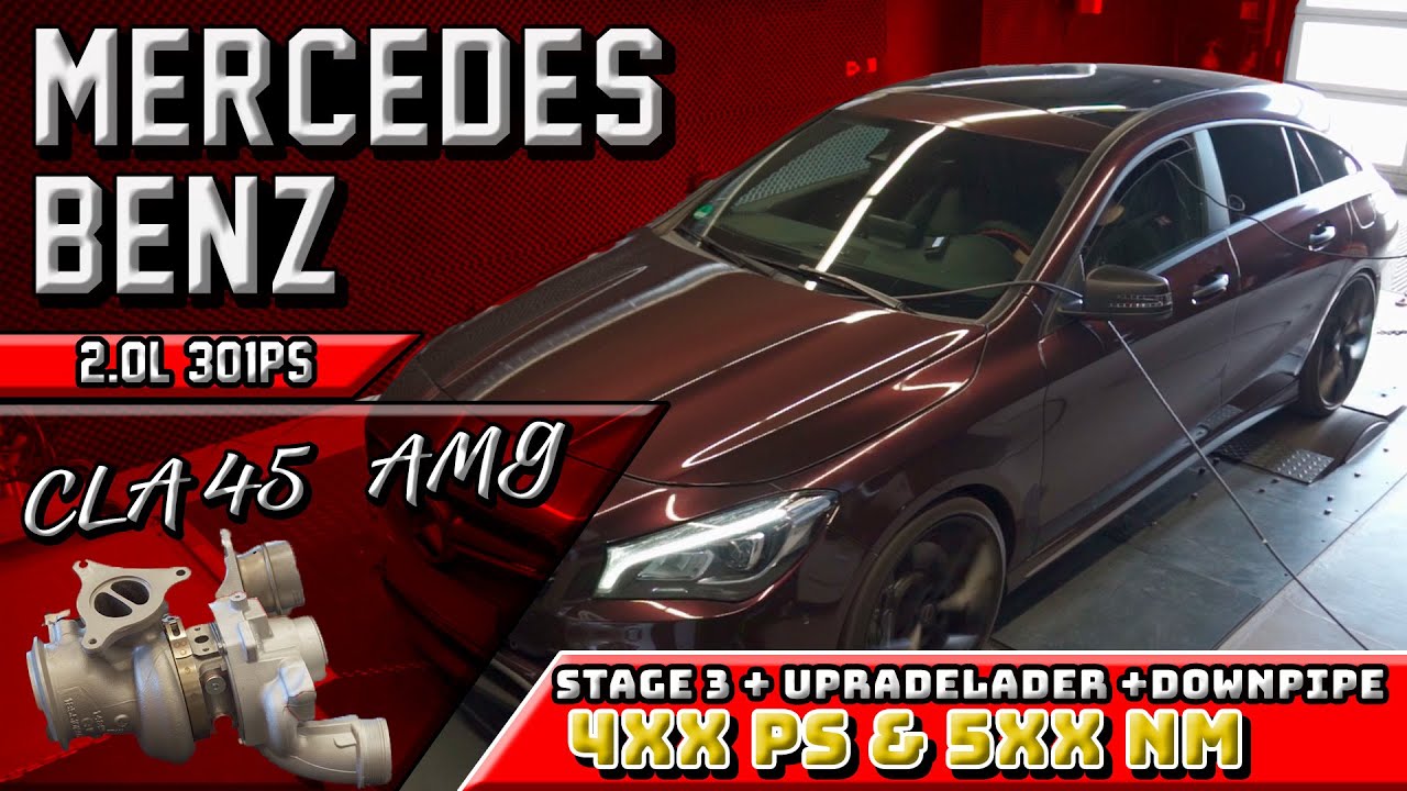 Knapp 500 PS im Mercedes CLA 45 AMG 2.0 Turbo...| Stage 3 Upgrade Turbo ...