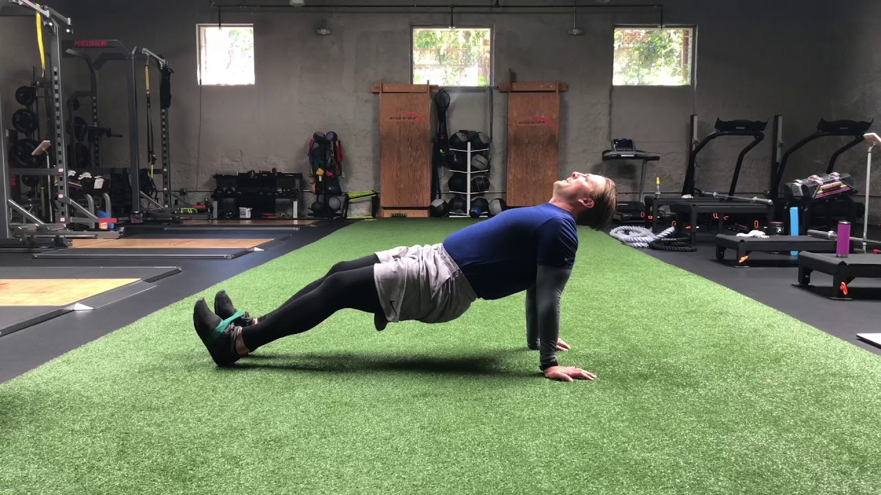 Reverse Plank on Hands with Alternating Knee Drive - Mini Band Resisted ...