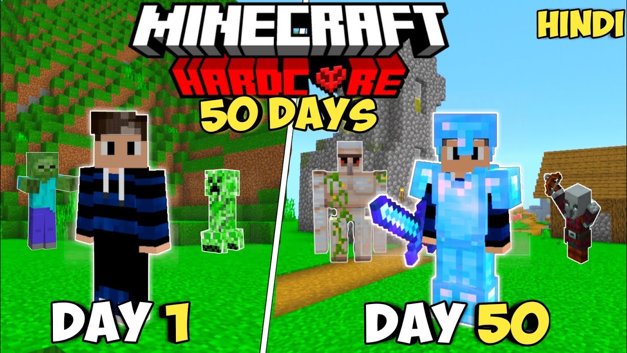 I Survived 50 days in Minecraft PE | Nostalgic Gaming - YouTube