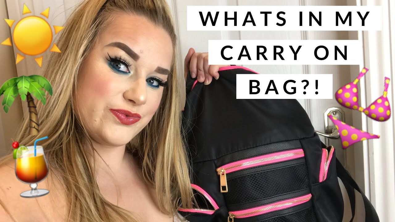 WHATS IN MY CARRY ON BAG? | AMBER HOWE - YouTube