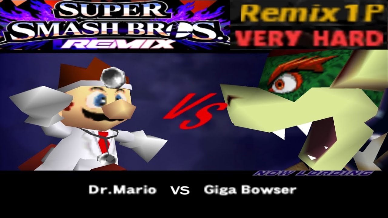 Smash Remix HD Textures Gameplay - Remix 1p Mode Dr. Mario (Very Hard ...