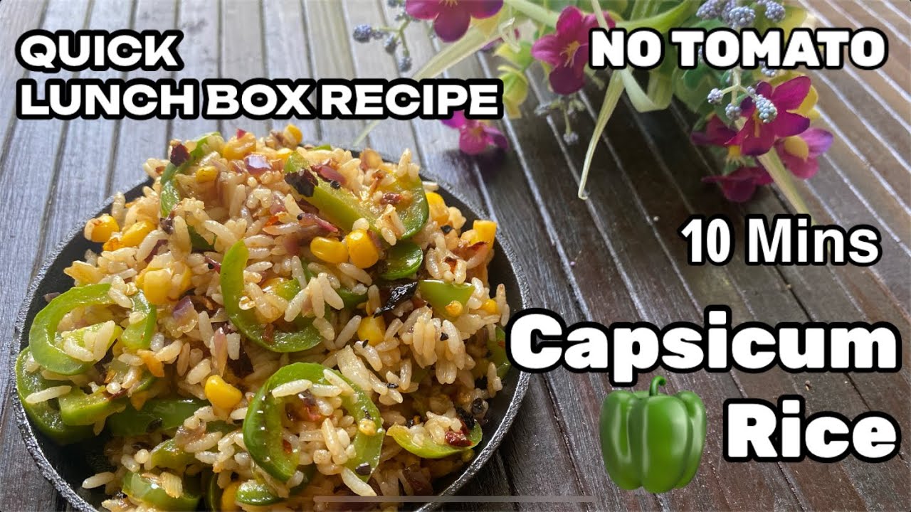 Try this Capsicum Rice for Lunch,No need for gravy|Easy & Tasty Lunch ...