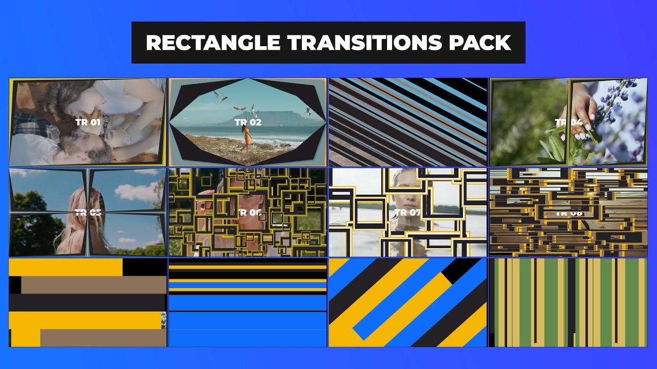 Rectangle Transition Pack After Effects Template | Design Video Animation | No Copyright - YouTube