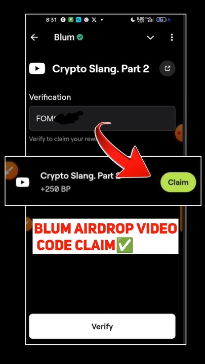 Crypto Slang. Part 2 Blum Video Code Crypto Slang Part 2 Blum Today Verification Keyword Today ...