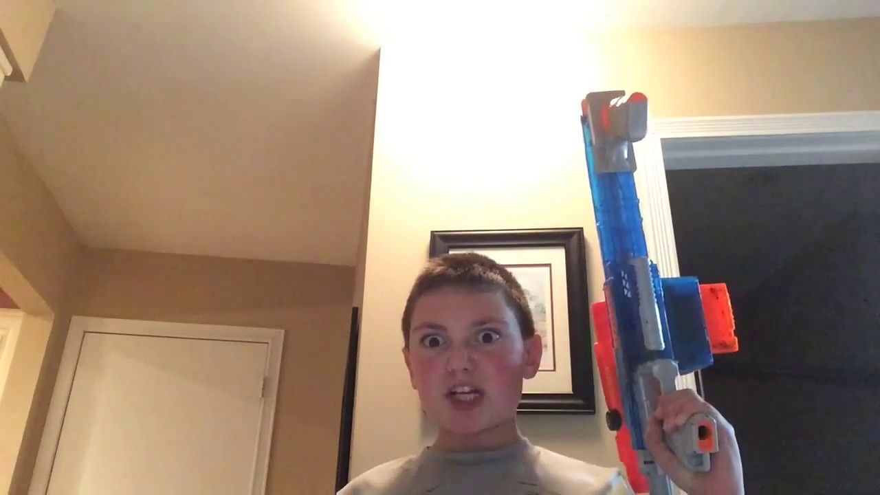 Nerf gun trick shots - YouTube