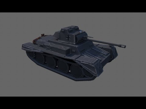 Panzerkampfwagen (PZ38.na) light tank 3d model time-lapse video - YouTube
