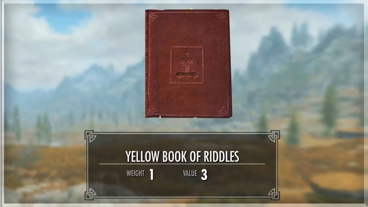 Yellow Book of Riddles (Skyrim Book Reading) - YouTube