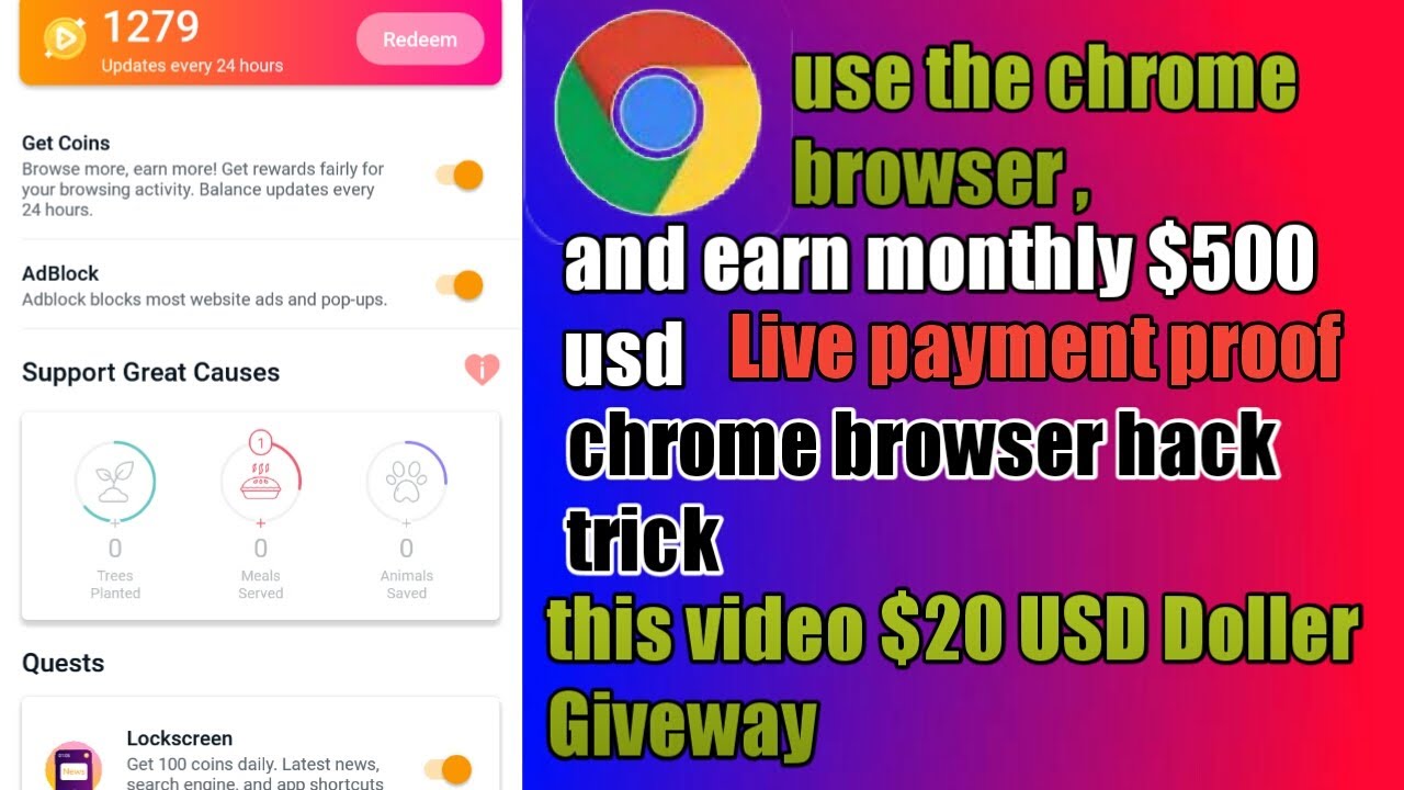 Use Chrome Browser Earn $500 USD Doller Month| $700 USD Doller PayPal ...
