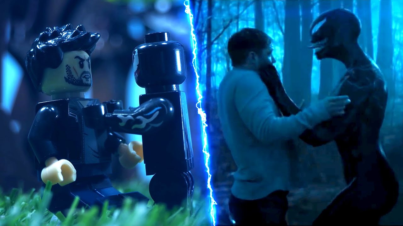 Venom She Venom Kiss Eddie Brock Scene Venom Lego Stop Motion Animation Lego VS Movie - YouTube