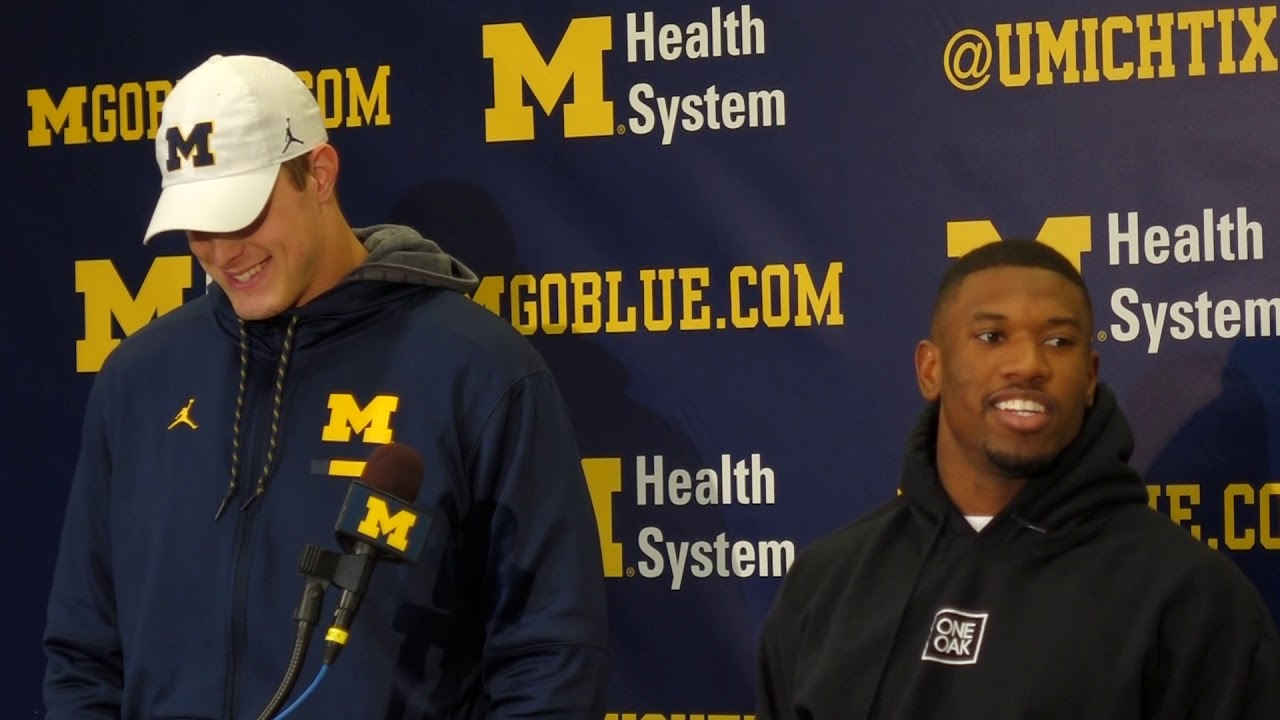 Karan Higdon guarantees win over Ohio State - YouTube