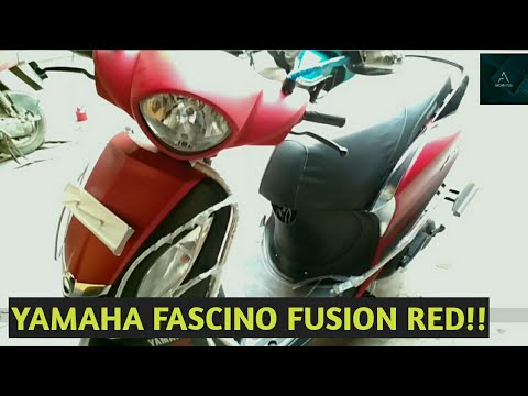 Yamaha fascino fusion red colour BS4 model 2017!! - YouTube